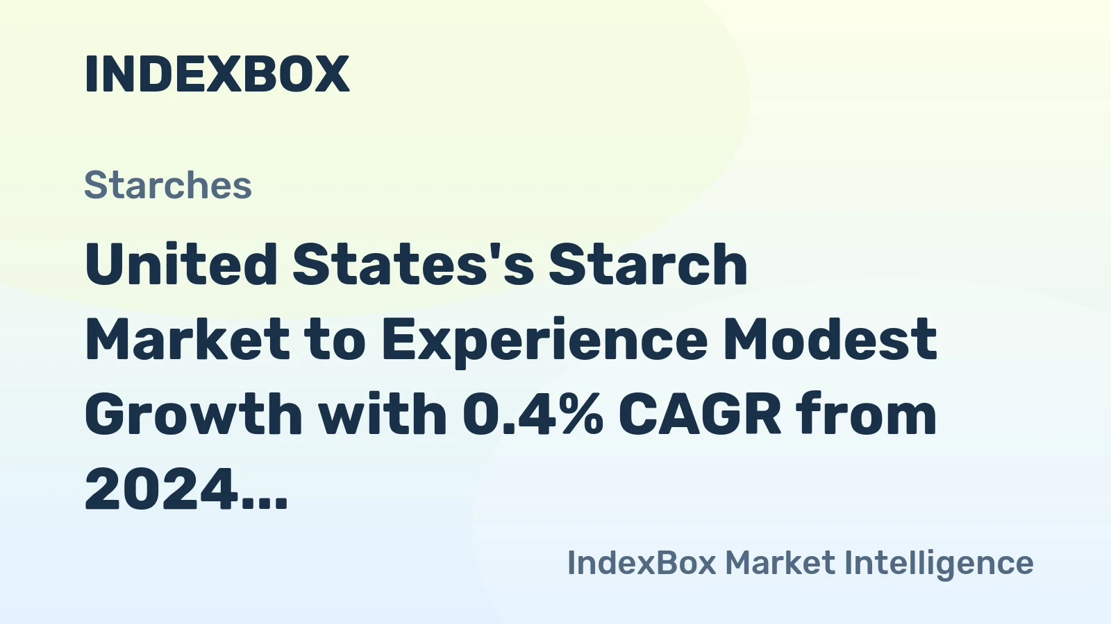 United States's Starch Market to Experience Modest Growth with 0.4% CAGR from 2024 to 2035
