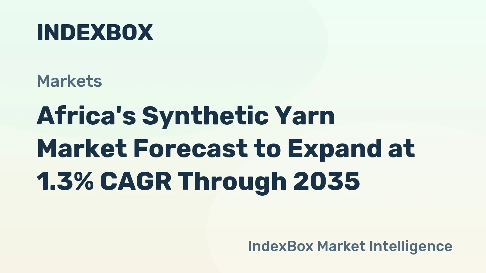 Africa's Synthetic Yarn Market Forecast to Expand at 1.3% CAGR Through 2035