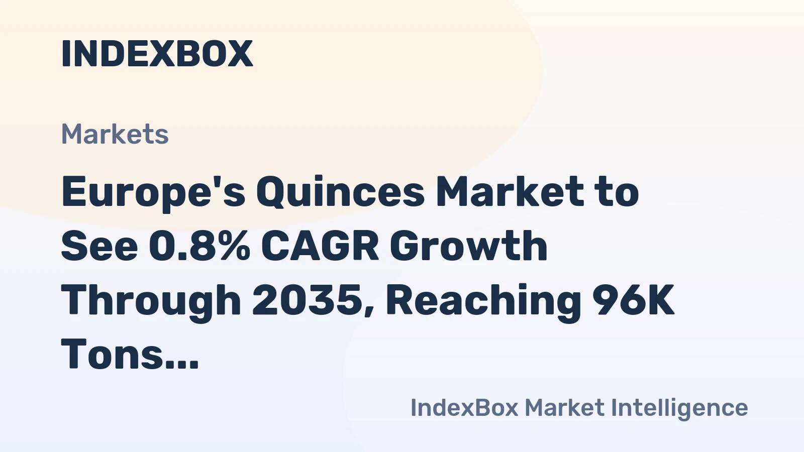 Europe's Quinces Market to See 0.8% CAGR Growth Through 2035, Reaching 96K Tons