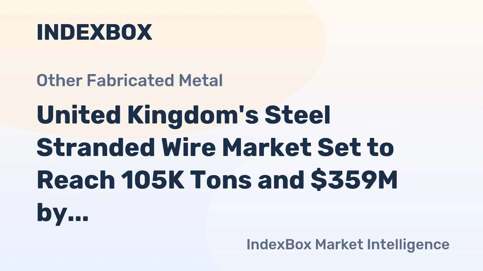 United Kingdom's Steel Stranded Wire Market Set to Reach 105K Tons and $359M by 2035