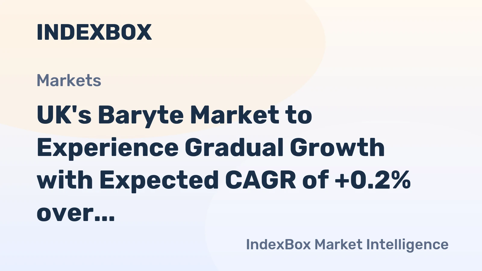 UK's Baryte Market to Experience Gradual Growth with Expected CAGR of +0.2% over Next Decade