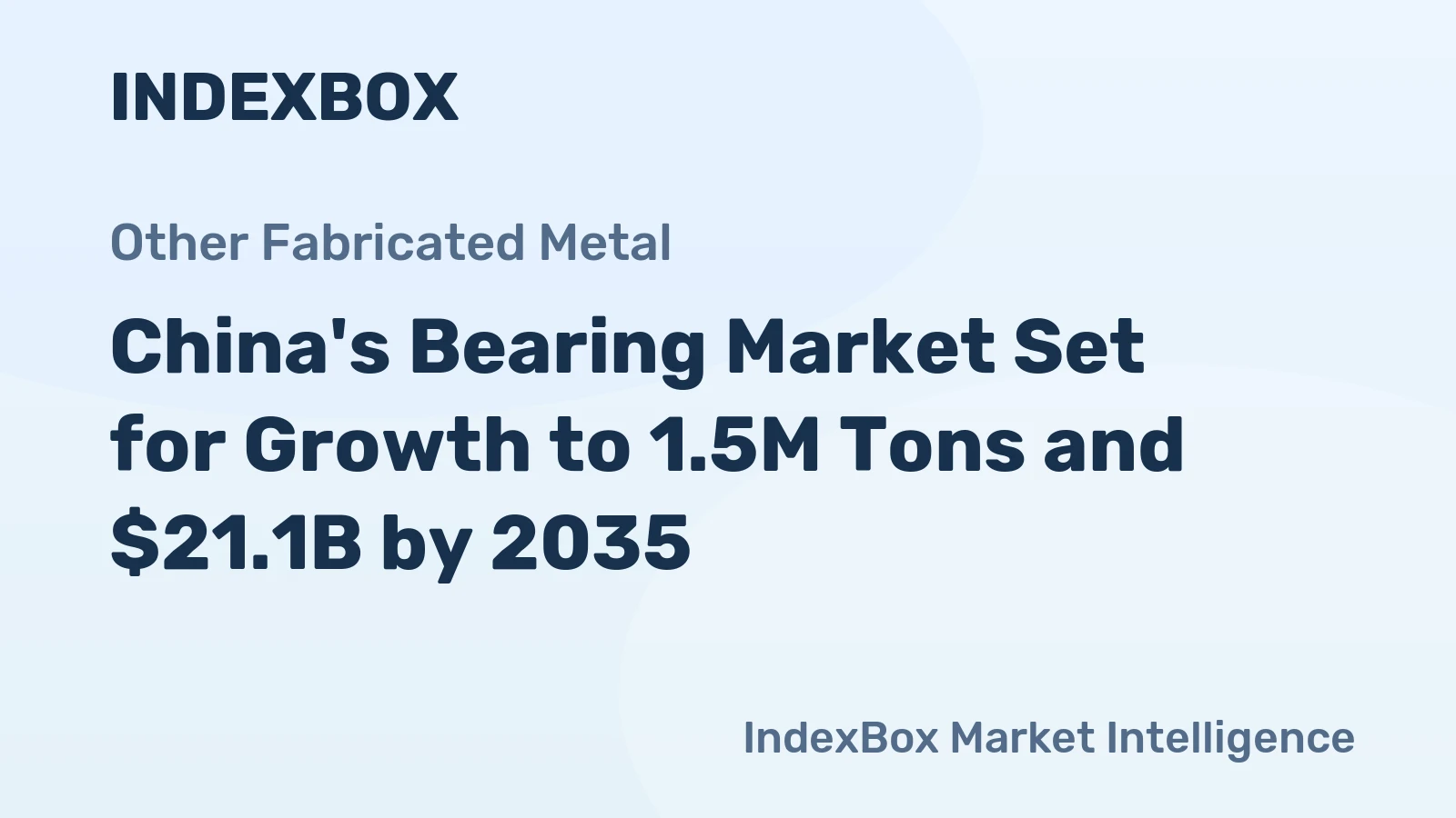 China's Bearing Market Set for Growth to 1.5M Tons and $21.1B by 2035