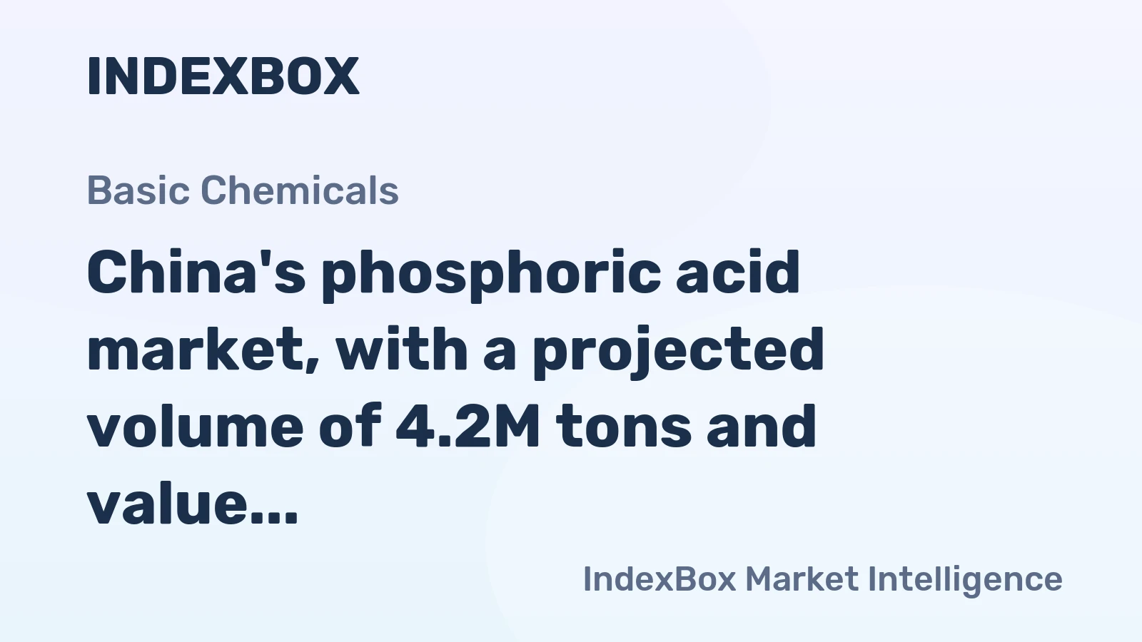 China's phosphoric acid market, with a projected volume of 4.2M tons and value of $3.7B by 2035, is forecast for steady growth.