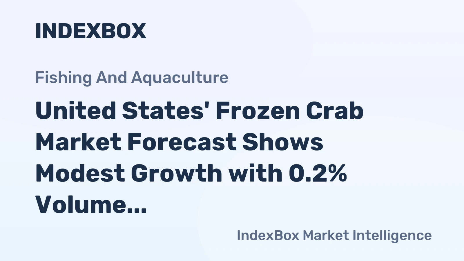 United States' Frozen Crab Market Forecast Shows Modest Growth with 0.2% Volume CAGR Through 2035