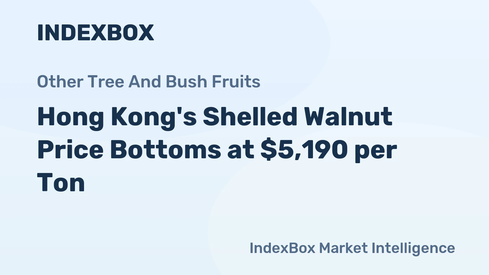 Hong Kong's Shelled Walnut Price Bottoms at $5,190 per Ton