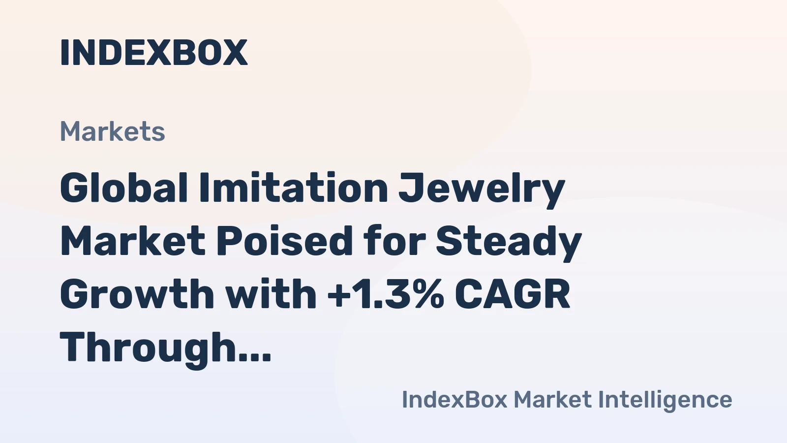 Global Imitation Jewelry Market Poised for Steady Growth with +1.3% CAGR Through 2035