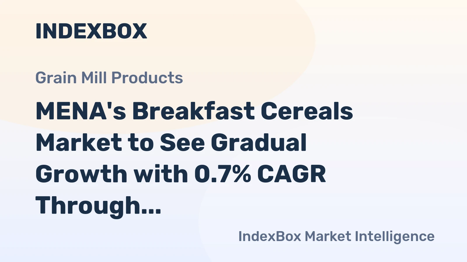 MENA's Breakfast Cereals Market to See Gradual Growth with 0.7% CAGR Through 2035