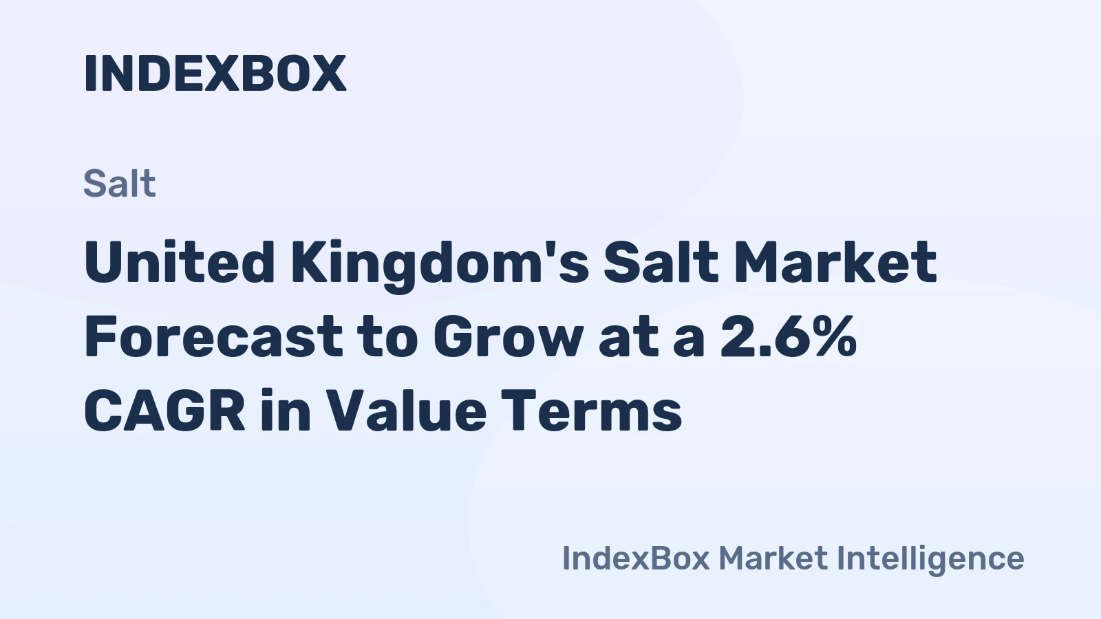 United Kingdom's Salt Market Forecast to Grow at a 2.6% CAGR in Value Terms