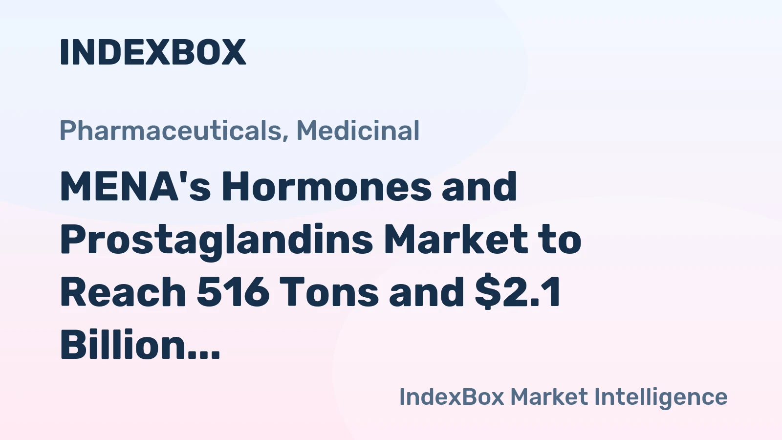 MENA's Hormones and Prostaglandins Market to Reach 516 Tons and $2.1 Billion