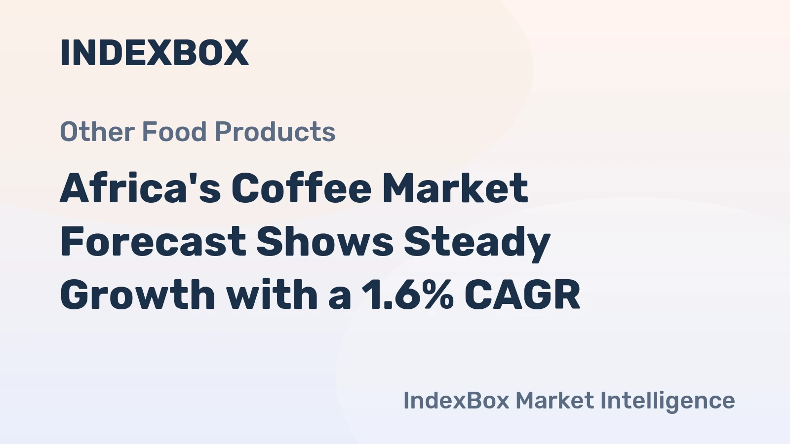 Africa's Coffee Market Forecast Shows Steady Growth with a 1.6% CAGR