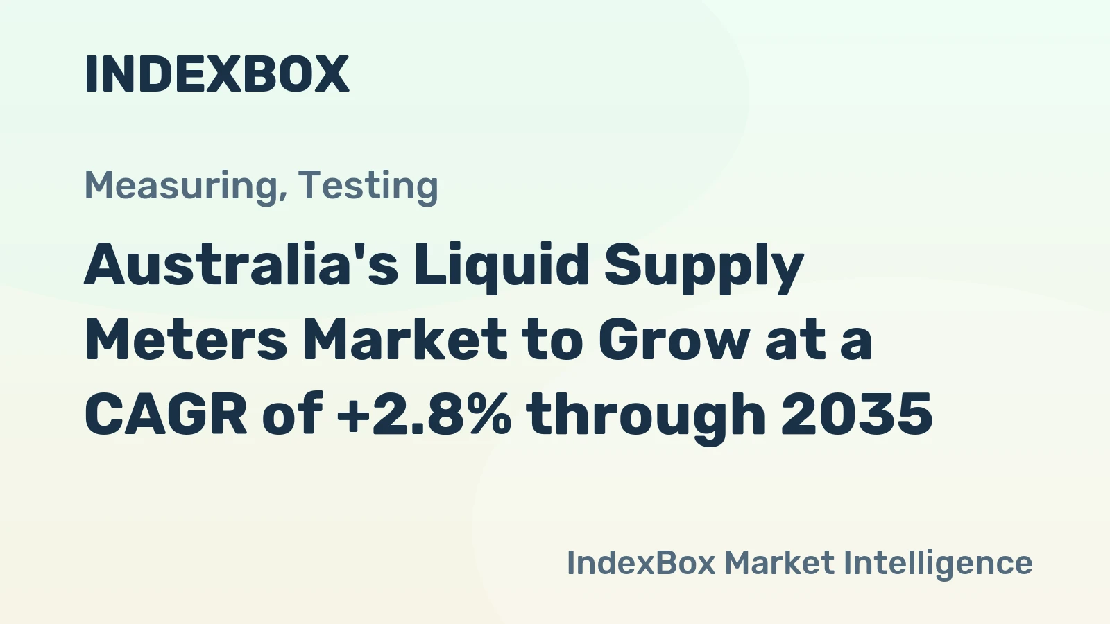 Australia's Liquid Supply Meters Market to Grow at a CAGR of +2.8% through 2035