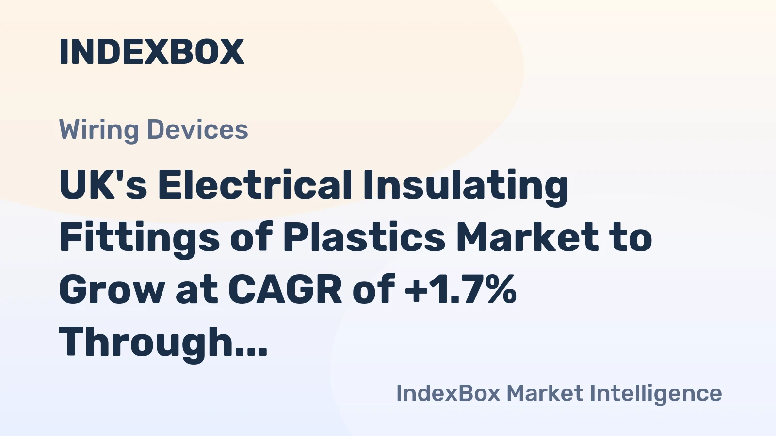 UK's Electrical Insulating Fittings of Plastics Market to Grow at CAGR of +1.7% Through 2035, Reaching $809M in Value