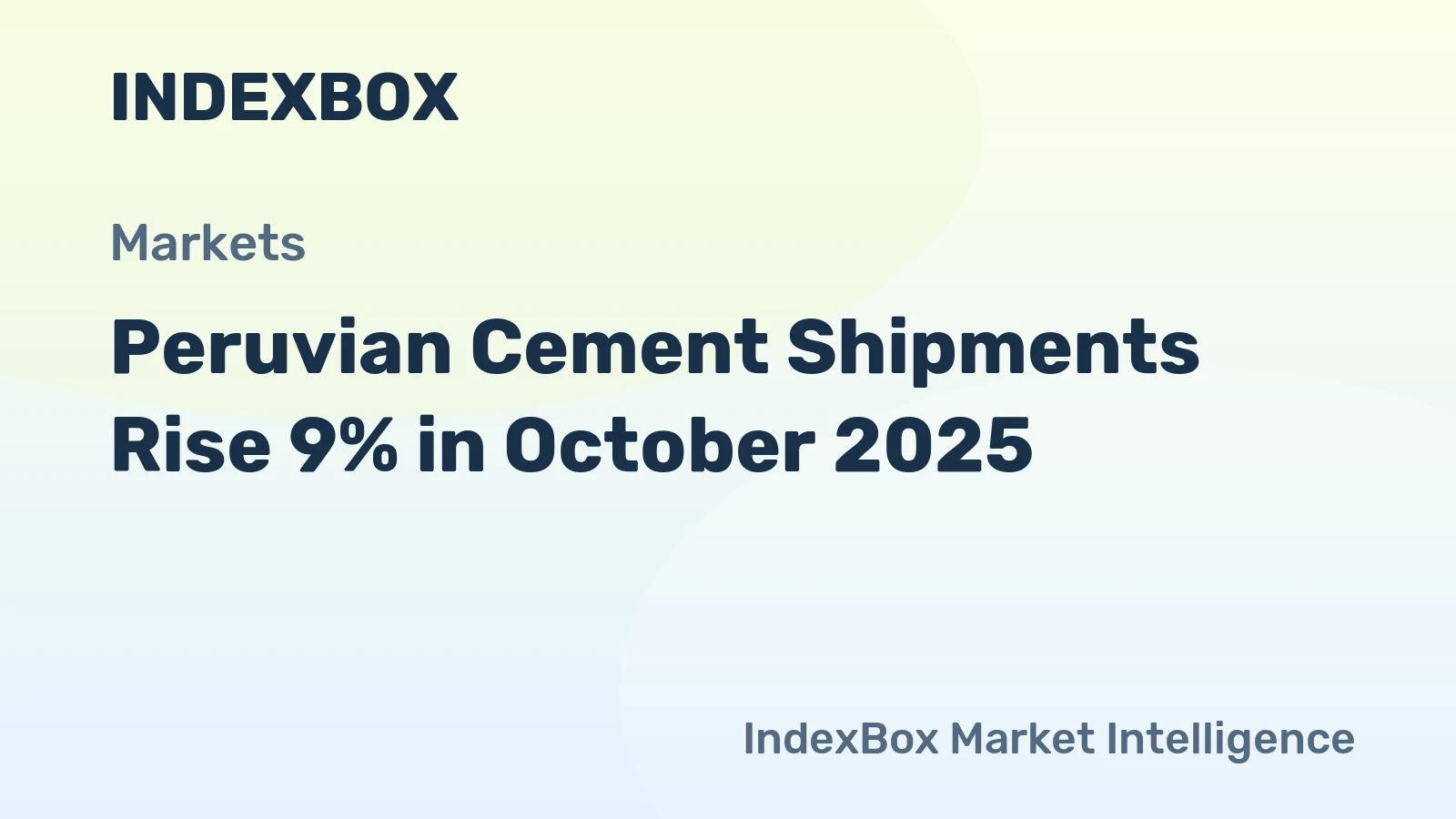 Peruvian Cement Shipments Rise 9% in October 2025