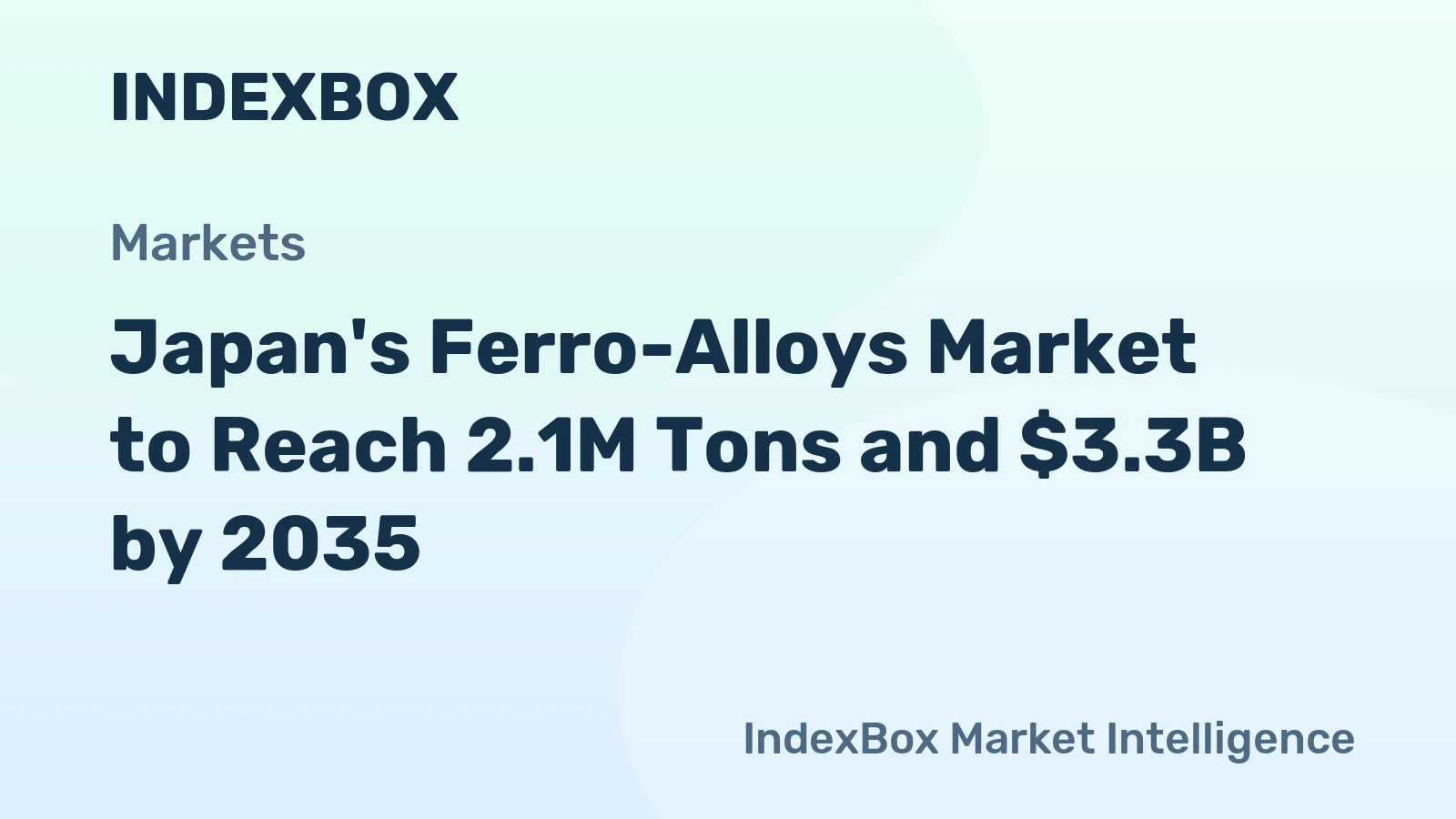 Japan's Ferro-Alloys Market to Reach 2.1M Tons and $3.3B by 2035