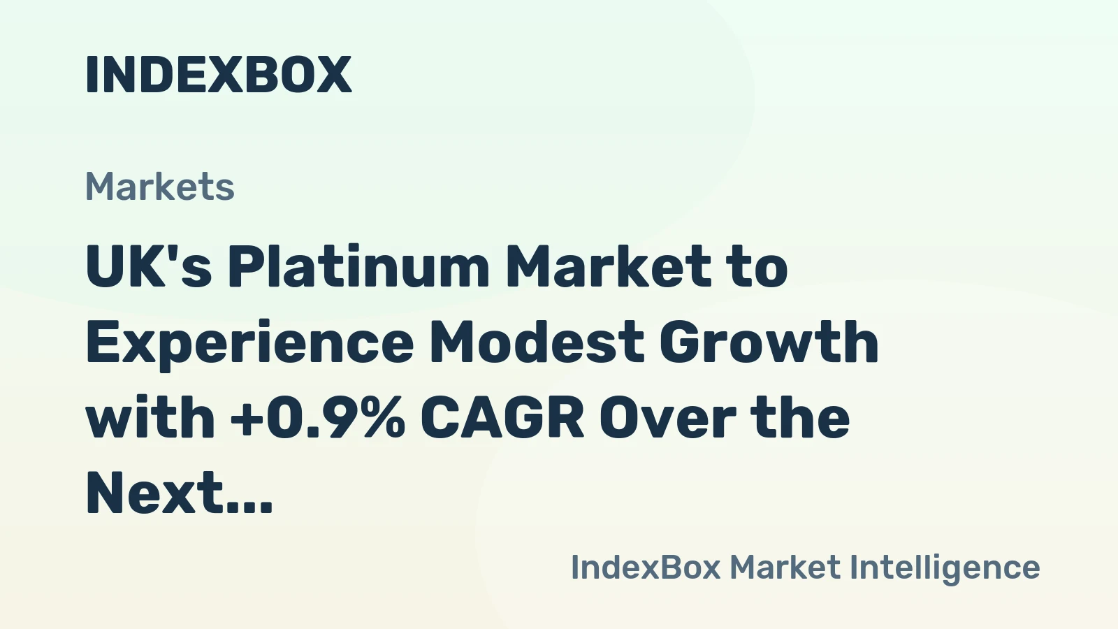 UK's Platinum Market to Experience Modest Growth with +0.9% CAGR Over the Next Decade