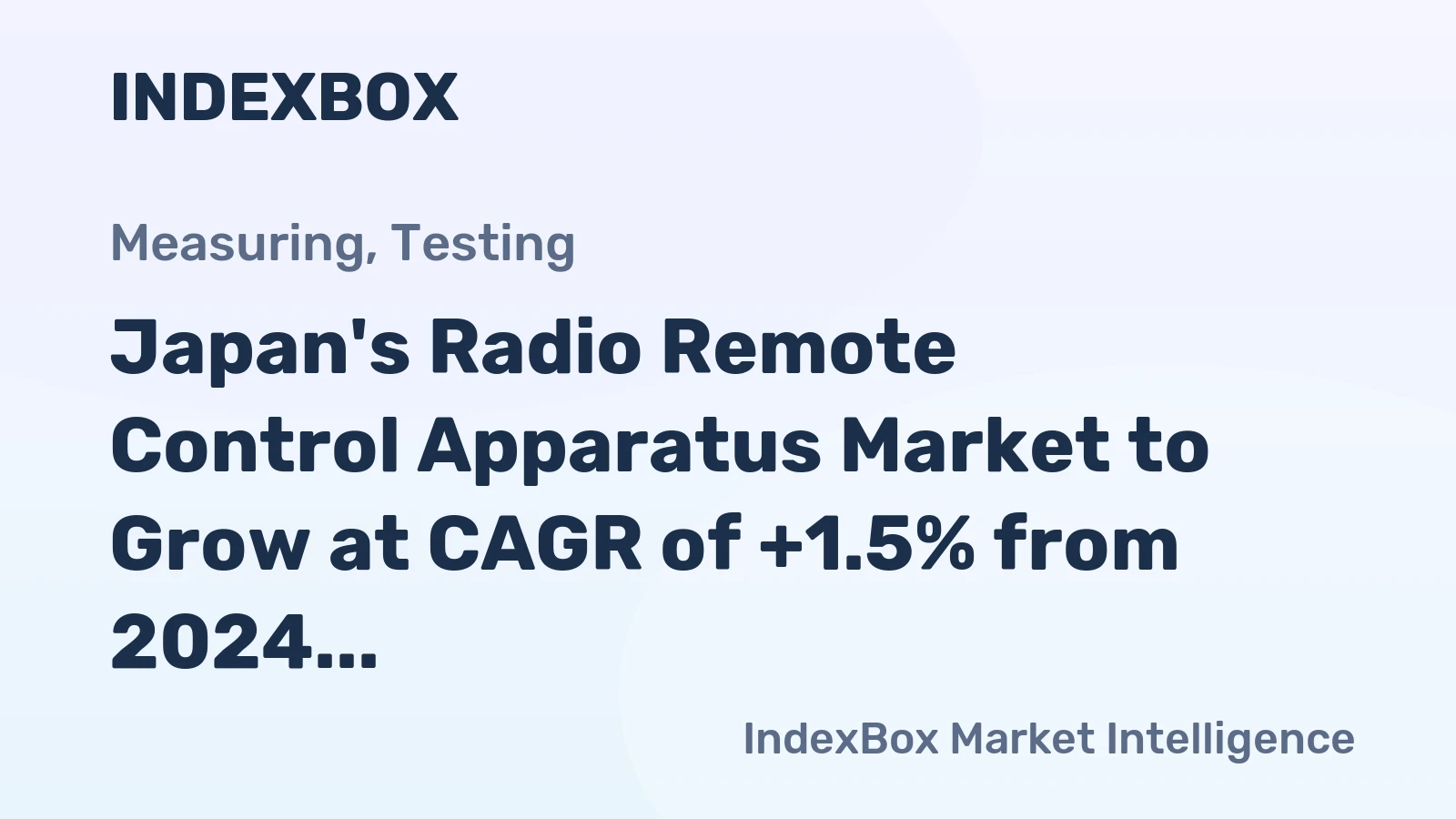 Japan's Radio Remote Control Apparatus Market to Grow at CAGR of +1.5% from 2024 to 2035, Reaching 12M Units by 2035