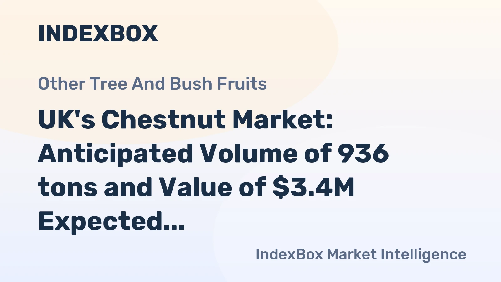UK's Chestnut Market: Anticipated Volume of 936 tons and Value of $3.4M Expected by 2035