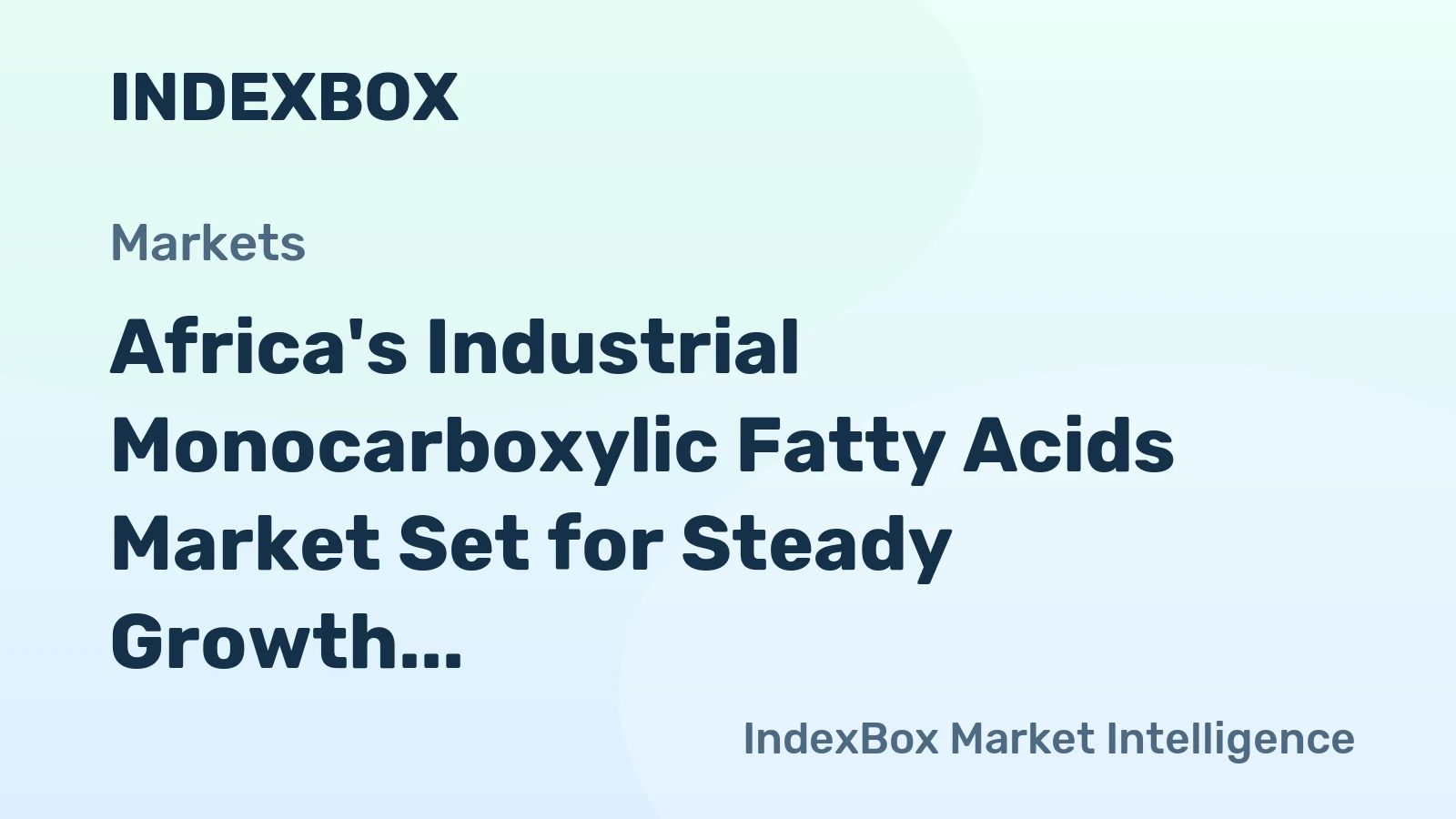 Africa's Industrial Monocarboxylic Fatty Acids Market Set for Steady Growth with +2.6% CAGR Through 2035