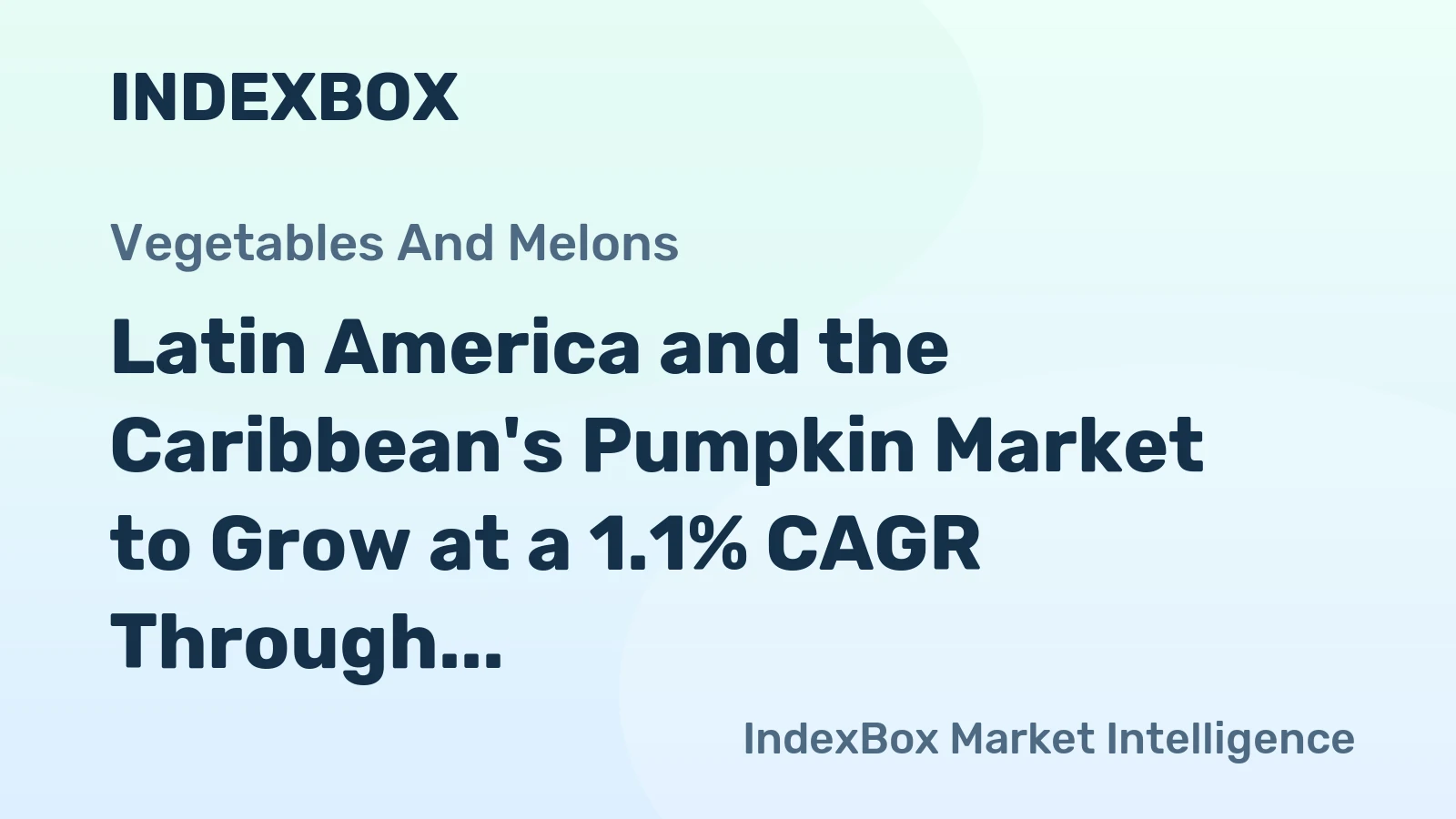 Latin America and the Caribbean's Pumpkin Market to Grow at a 1.1% CAGR Through 2035