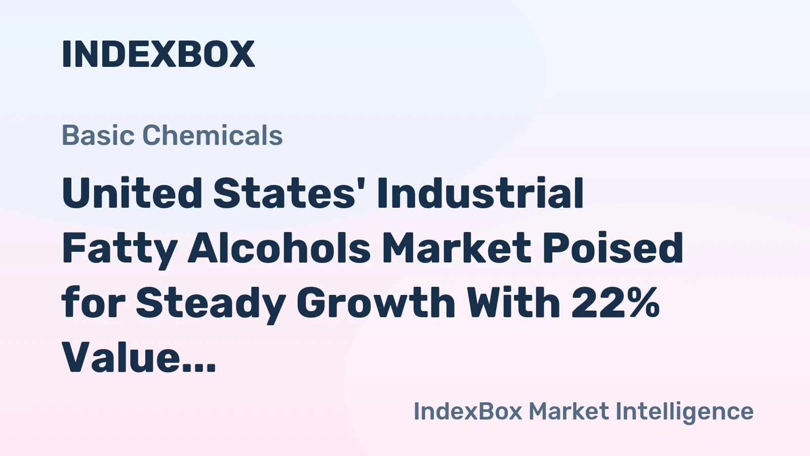 United States' Industrial Fatty Alcohols Market Poised for Steady Growth With 22% Value CAGR