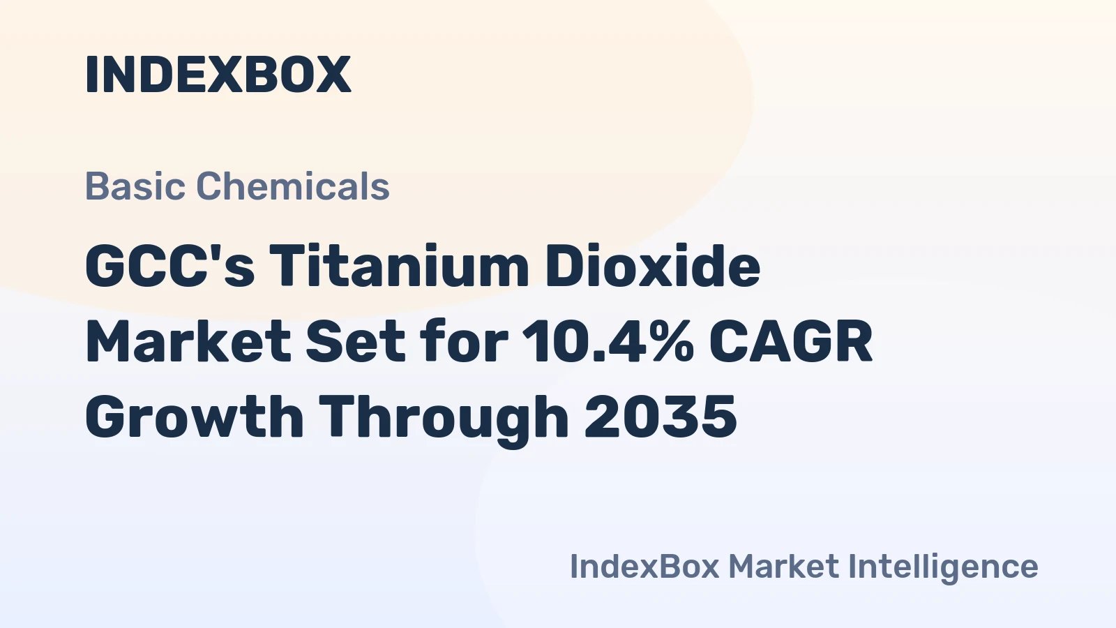 GCC's Titanium Dioxide Market Set for 10.4% CAGR Growth Through 2035