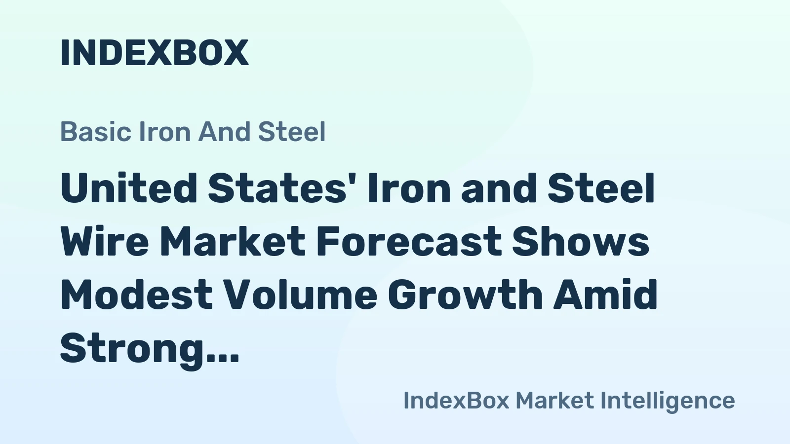 United States' Iron and Steel Wire Market Forecast Shows Modest Volume Growth Amid Strong Value Expansion
