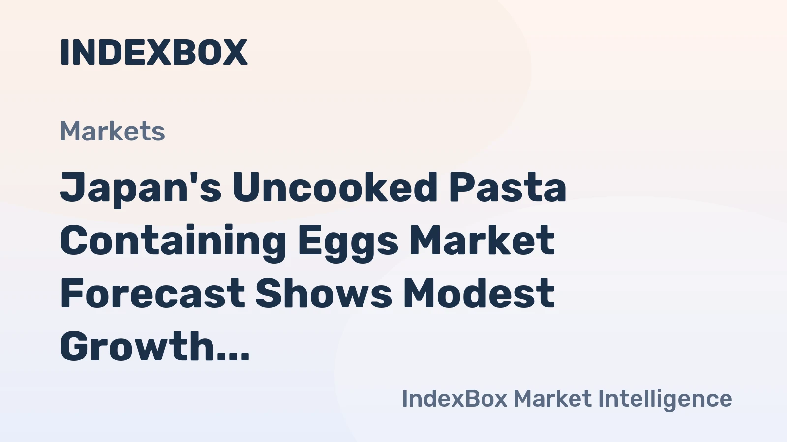 Japan's Uncooked Pasta Containing Eggs Market Forecast Shows Modest Growth with +0.2% Volume CAGR Through 2035