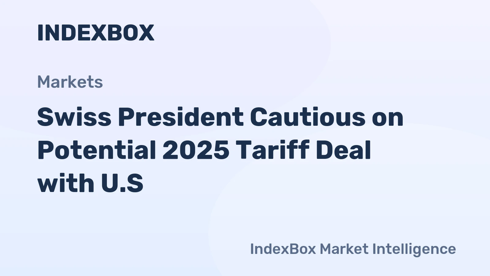 Swiss President Cautious on Potential 2025 Tariff Deal with U.S.
