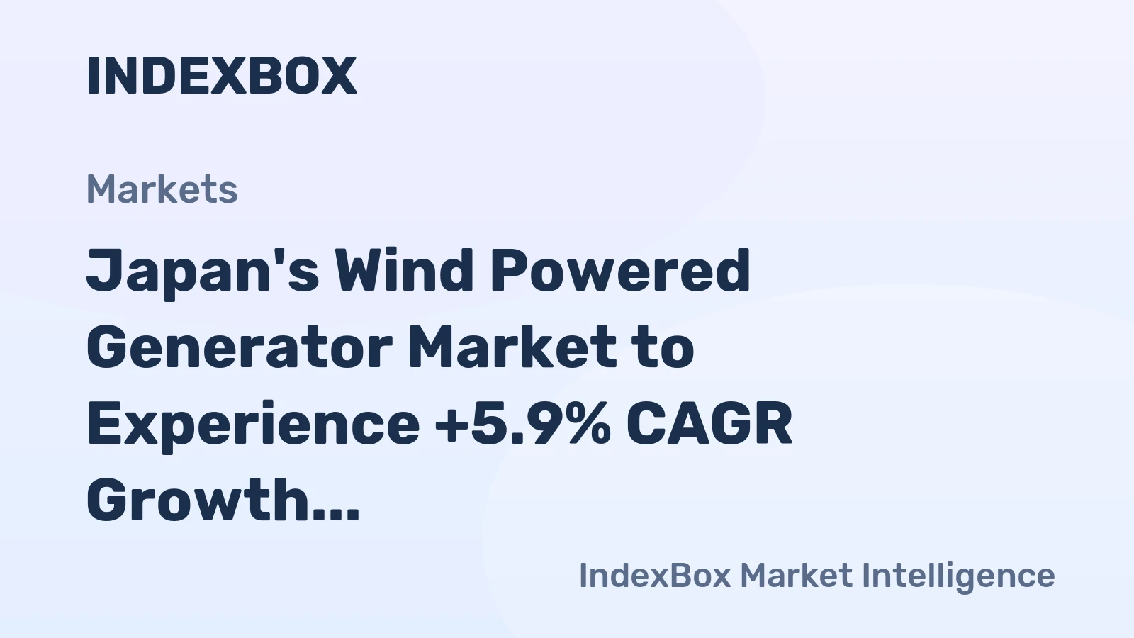 Japan's Wind Powered Generator Market to Experience +5.9% CAGR Growth by 2035