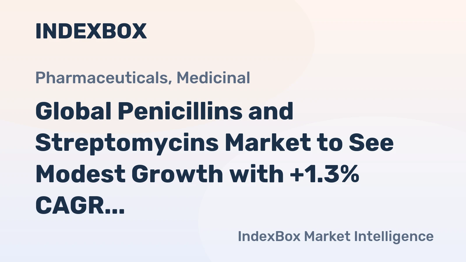 Global Penicillins and Streptomycins Market to See Modest Growth with +1.3% CAGR through 2035