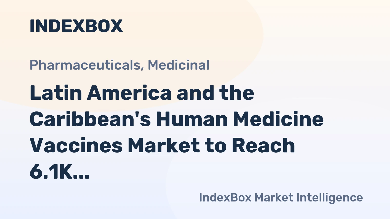 Latin America and the Caribbean's Human Medicine Vaccines Market to Reach 6.1K Tons and $5.2B by 2035