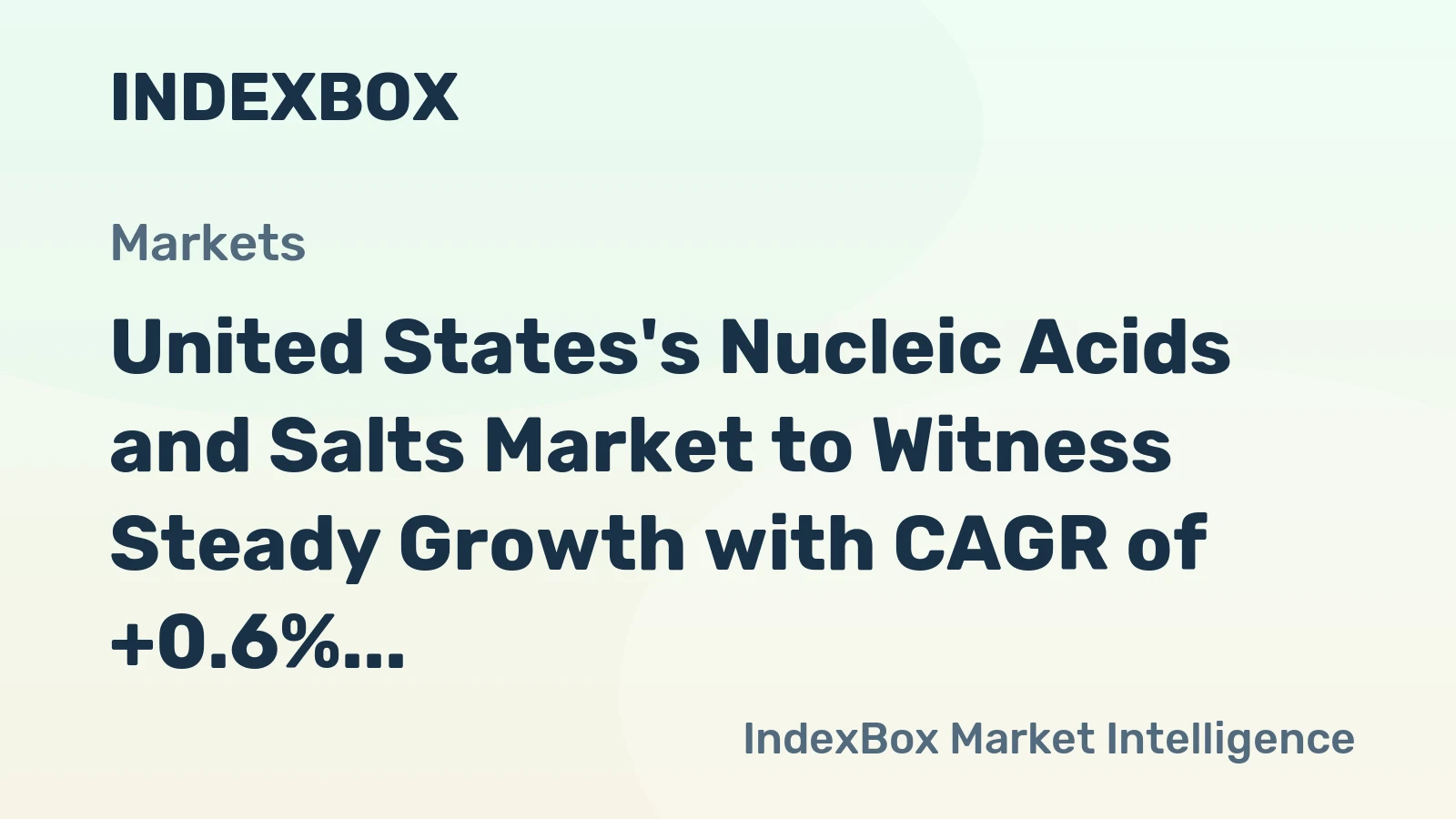 United States's Nucleic Acids and Salts Market to Witness Steady Growth with CAGR of +0.6%
