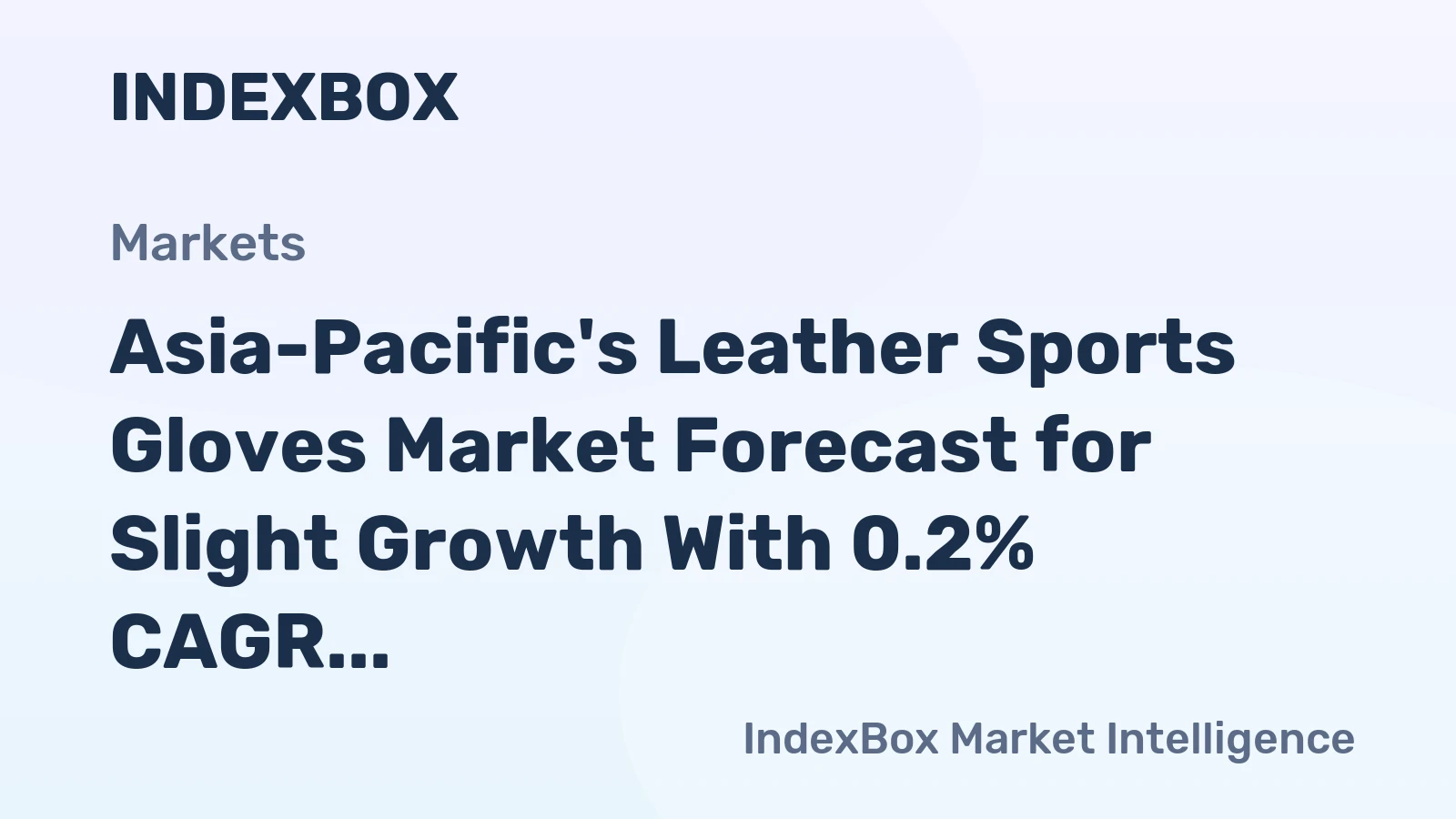 Asia-Pacific's Leather Sports Gloves Market Forecast for Slight Growth With 0.2% CAGR Through 2035