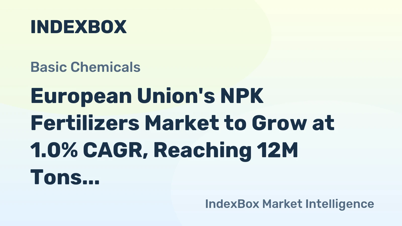 European Union's NPK Fertilizers Market to Grow at 1.0% CAGR, Reaching 12M Tons by 2035