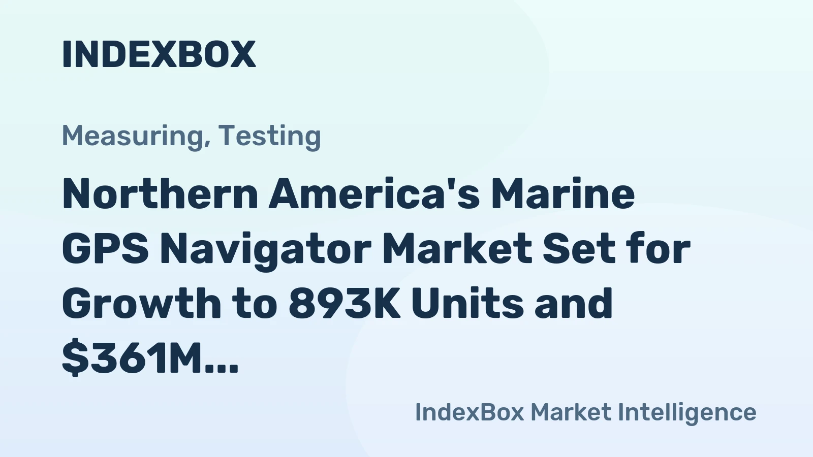 Northern America's Marine GPS Navigator Market Set for Growth to 893K Units and $361M