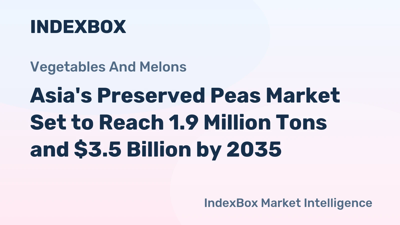 Asia's Preserved Peas Market Set to Reach 1.9 Million Tons and $3.5 Billion by 2035