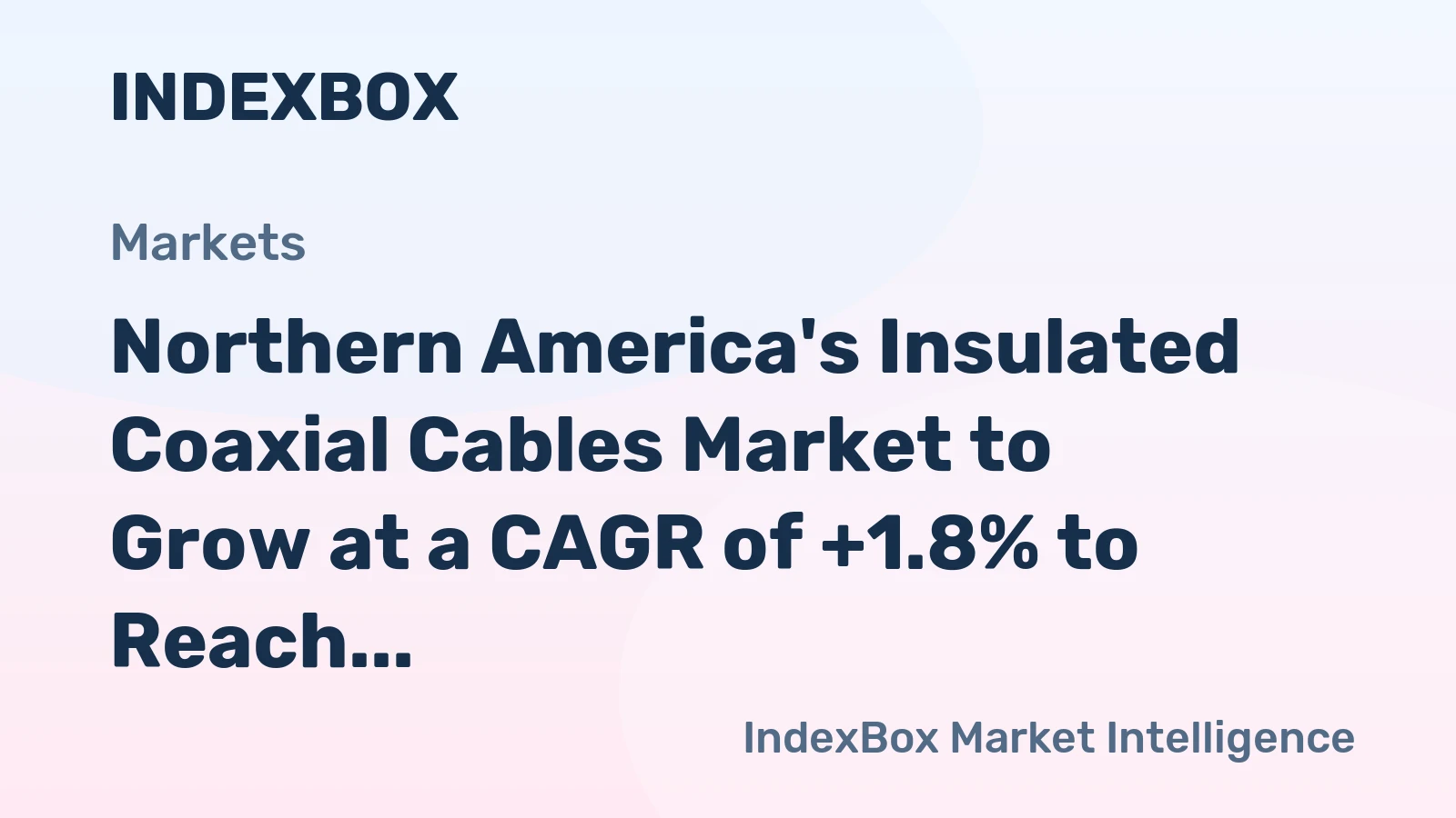 Northern America's Insulated Coaxial Cables Market to Grow at a CAGR of +1.8% to Reach $7.5B by 2035