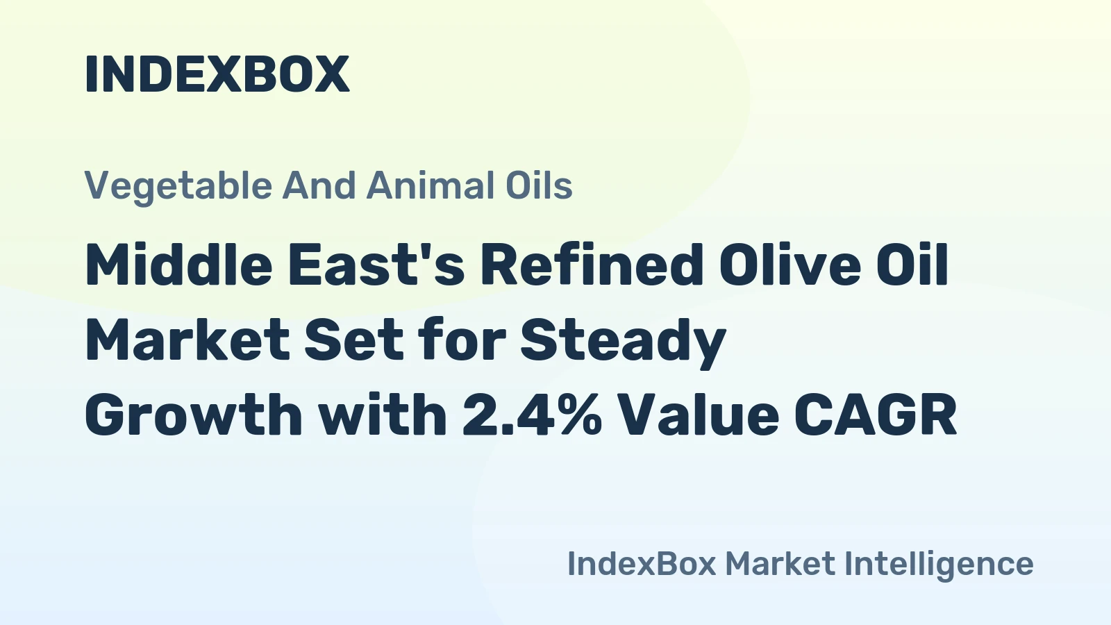 Middle East's Refined Olive Oil Market Set for Steady Growth with 2.4% Value CAGR