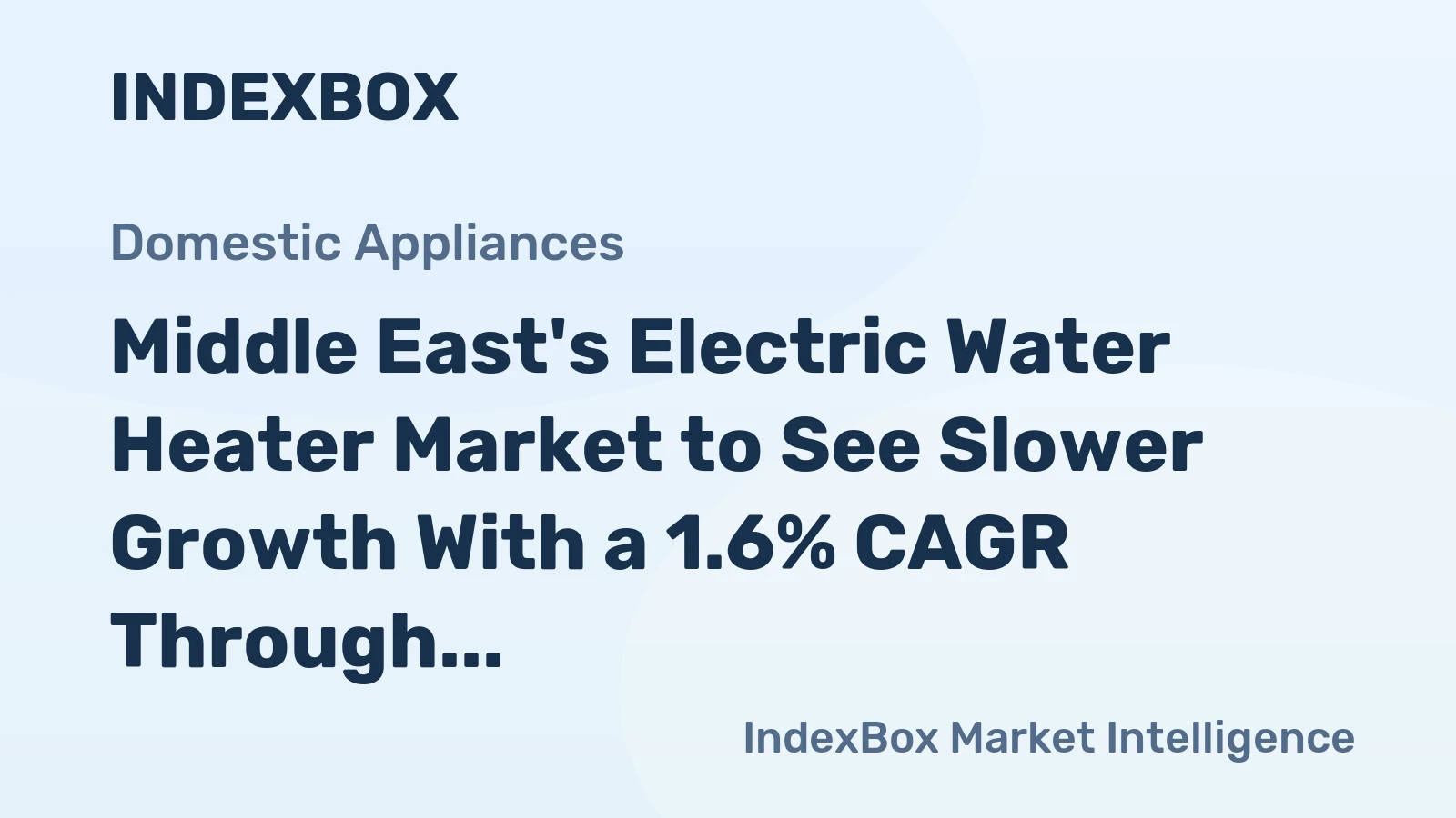 Middle East's Electric Water Heater Market to See Slower Growth With a 1.6% CAGR Through 2035