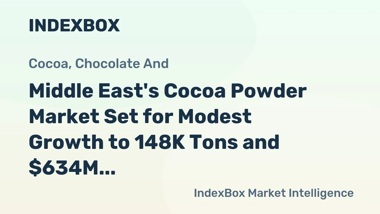 Middle East's Cocoa Powder Market Set for Modest Growth to 148K Tons and $634M by 2035