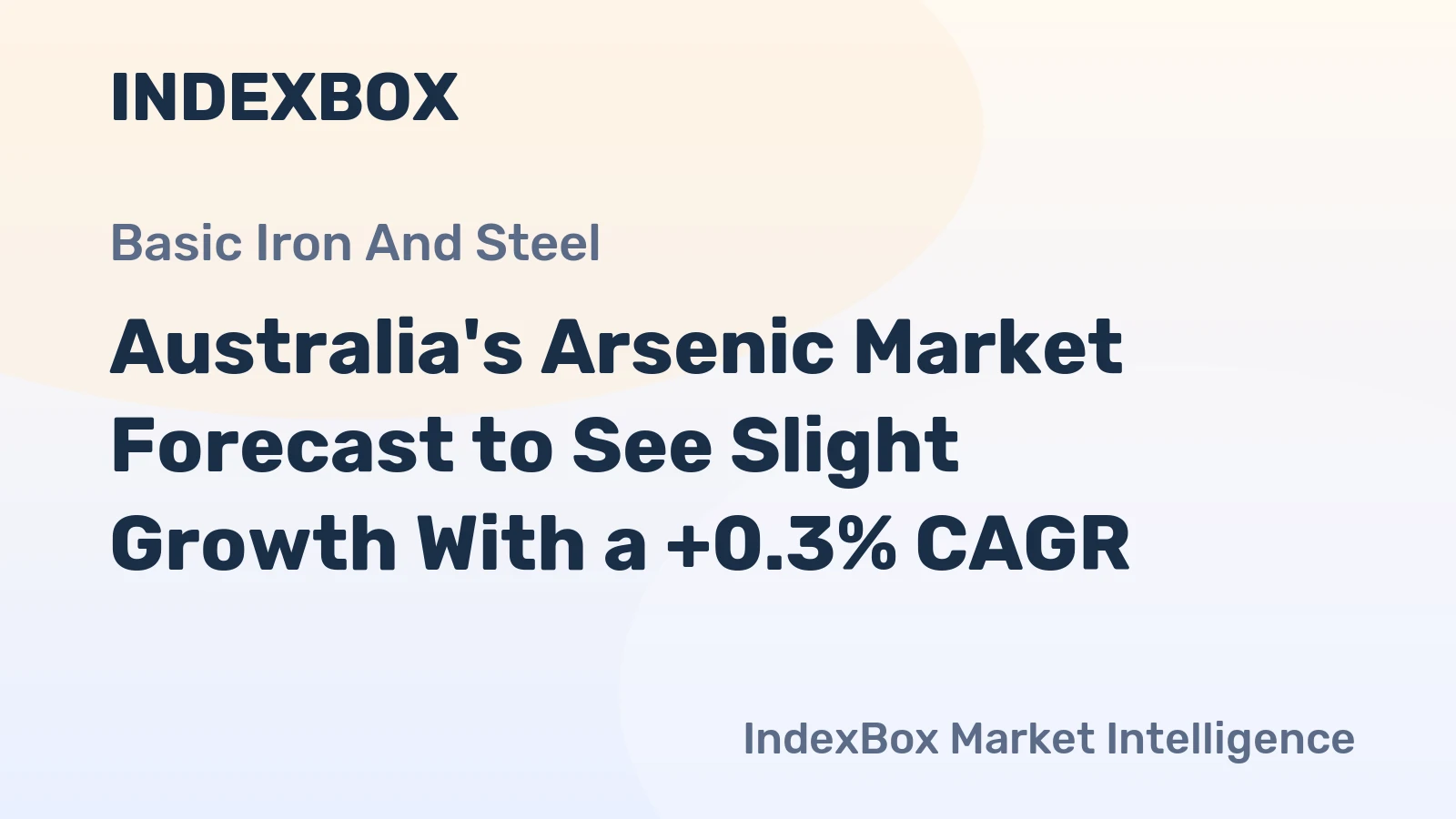 Australia's Arsenic Market Forecast to See Slight Growth With a +0.3% CAGR