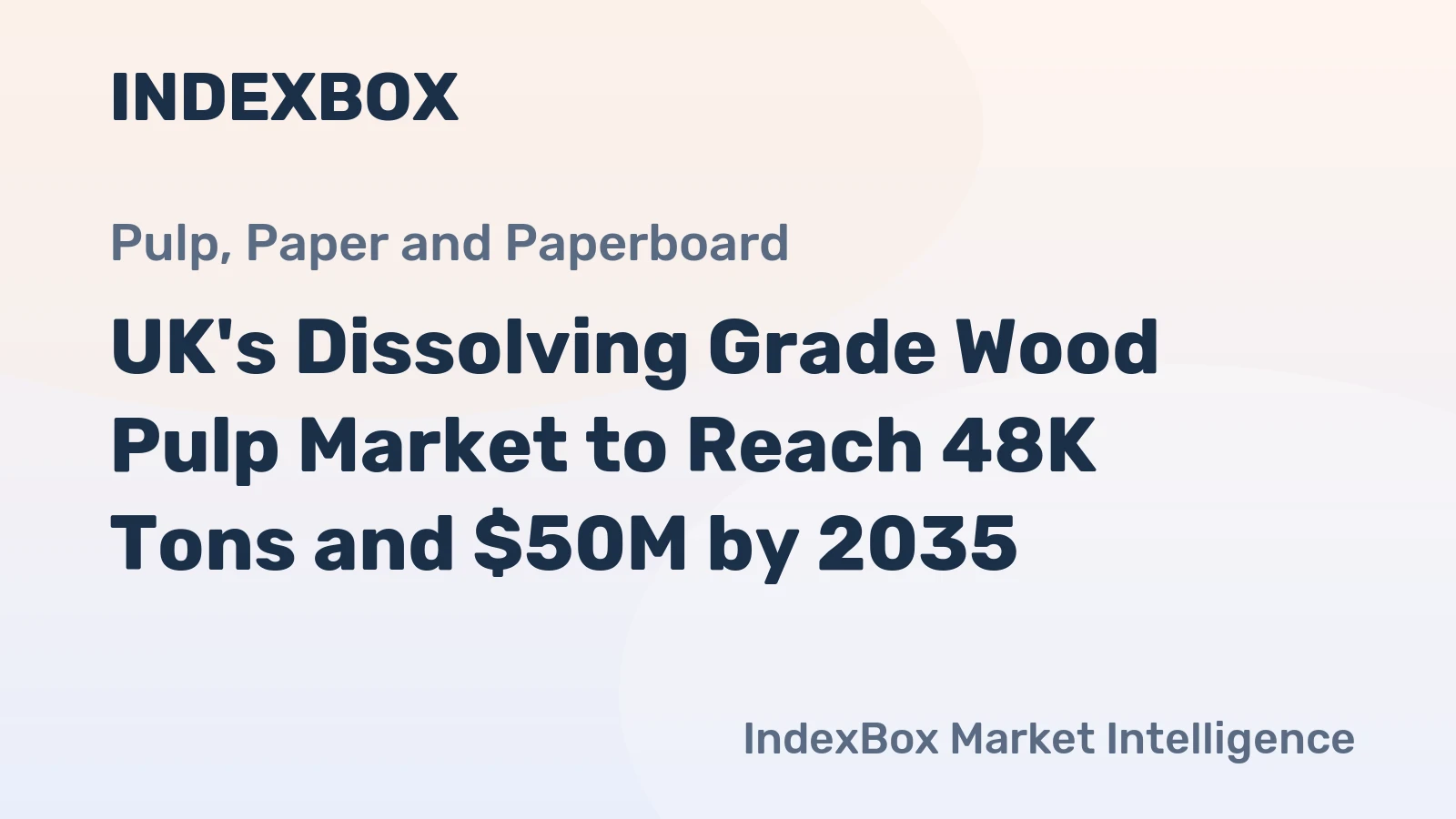 UK's Dissolving Grade Wood Pulp Market to Reach 48K Tons and $50M by 2035