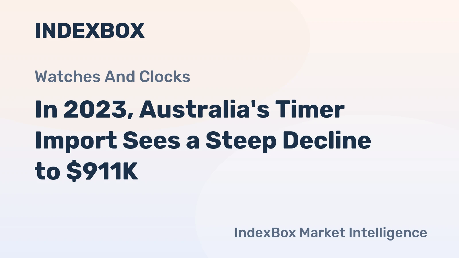In 2023, Australia's Timer Import Sees a Steep Decline to $911K