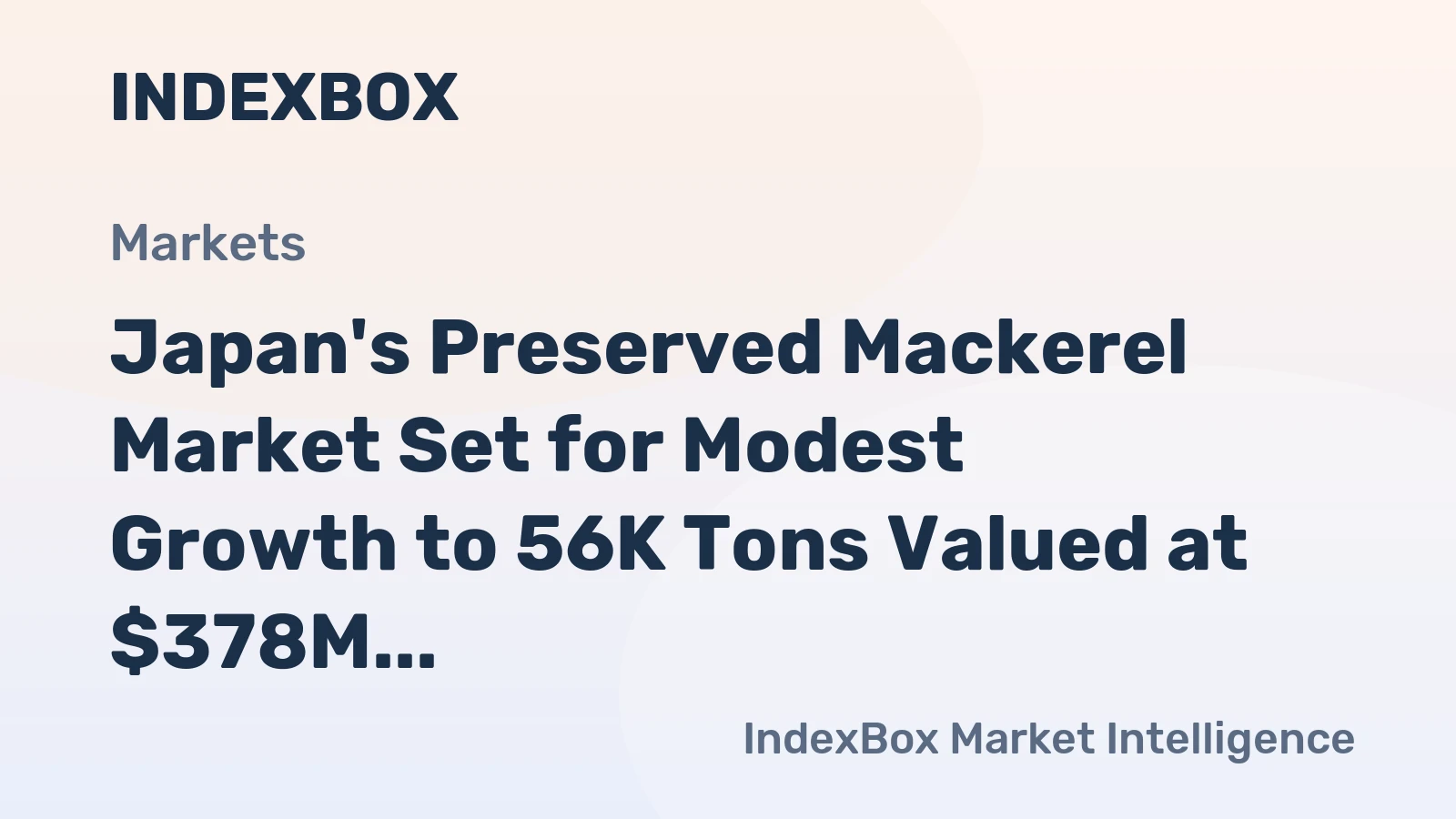Japan's Preserved Mackerel Market Set for Modest Growth to 56K Tons Valued at $378M by 2035