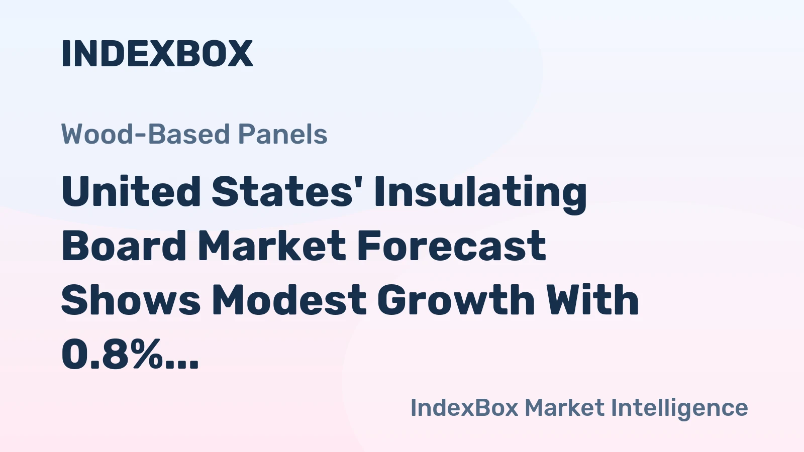 United States' Insulating Board Market Forecast Shows Modest Growth With 0.8% CAGR in Value