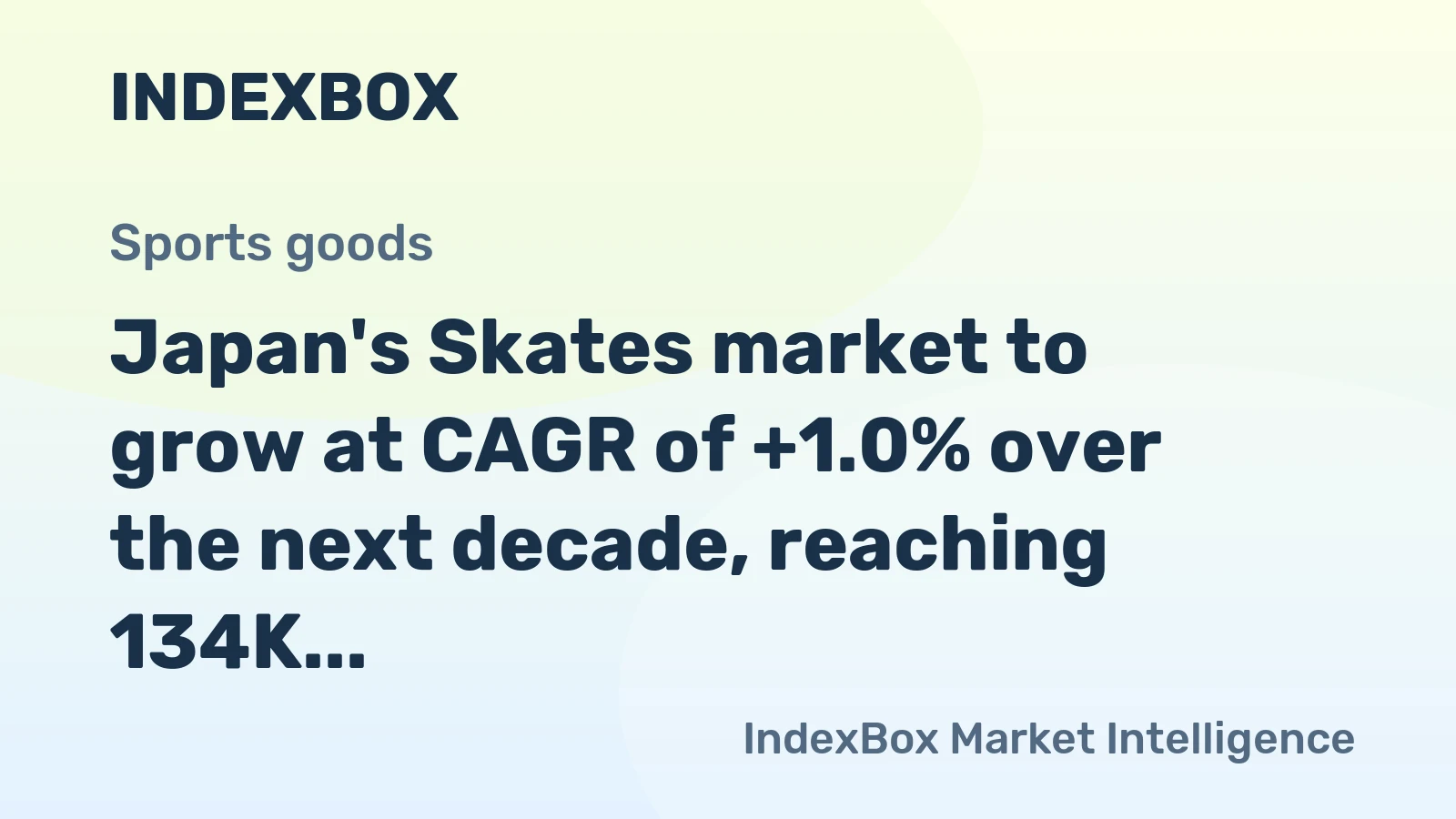 Japan's Skates market to grow at CAGR of +1.0% over the next decade, reaching 134K pairs by 2035.