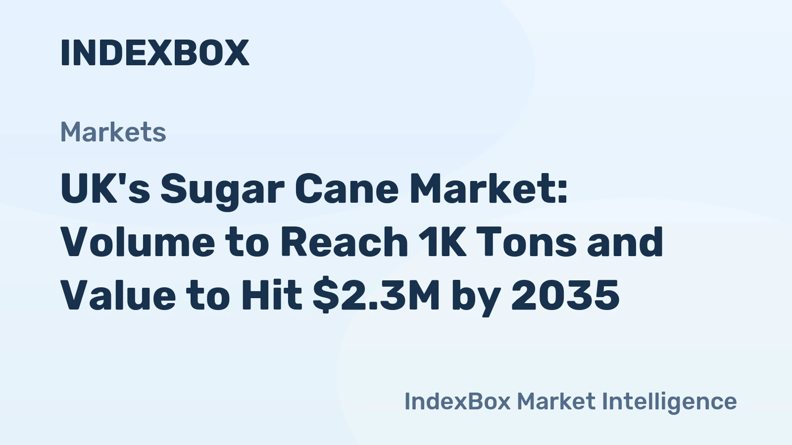 UK's Sugar Cane Market: Volume to Reach 1K Tons and Value to Hit $2.3M by 2035