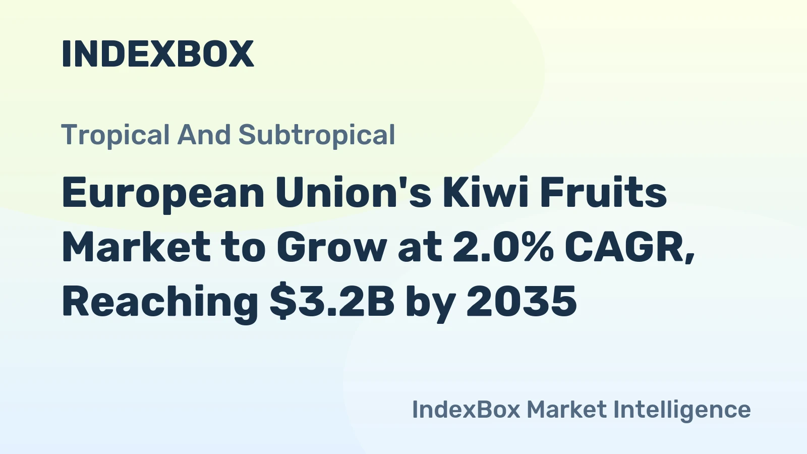 European Union's Kiwi Fruits Market to Grow at 2.0% CAGR, Reaching $3.2B by 2035