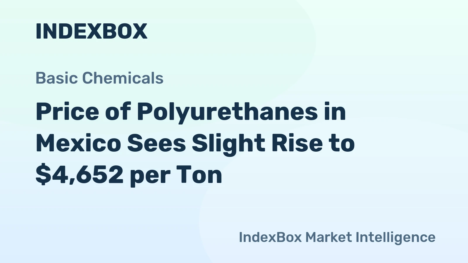 Price of Polyurethanes in Mexico Sees Slight Rise to $4,652 per Ton