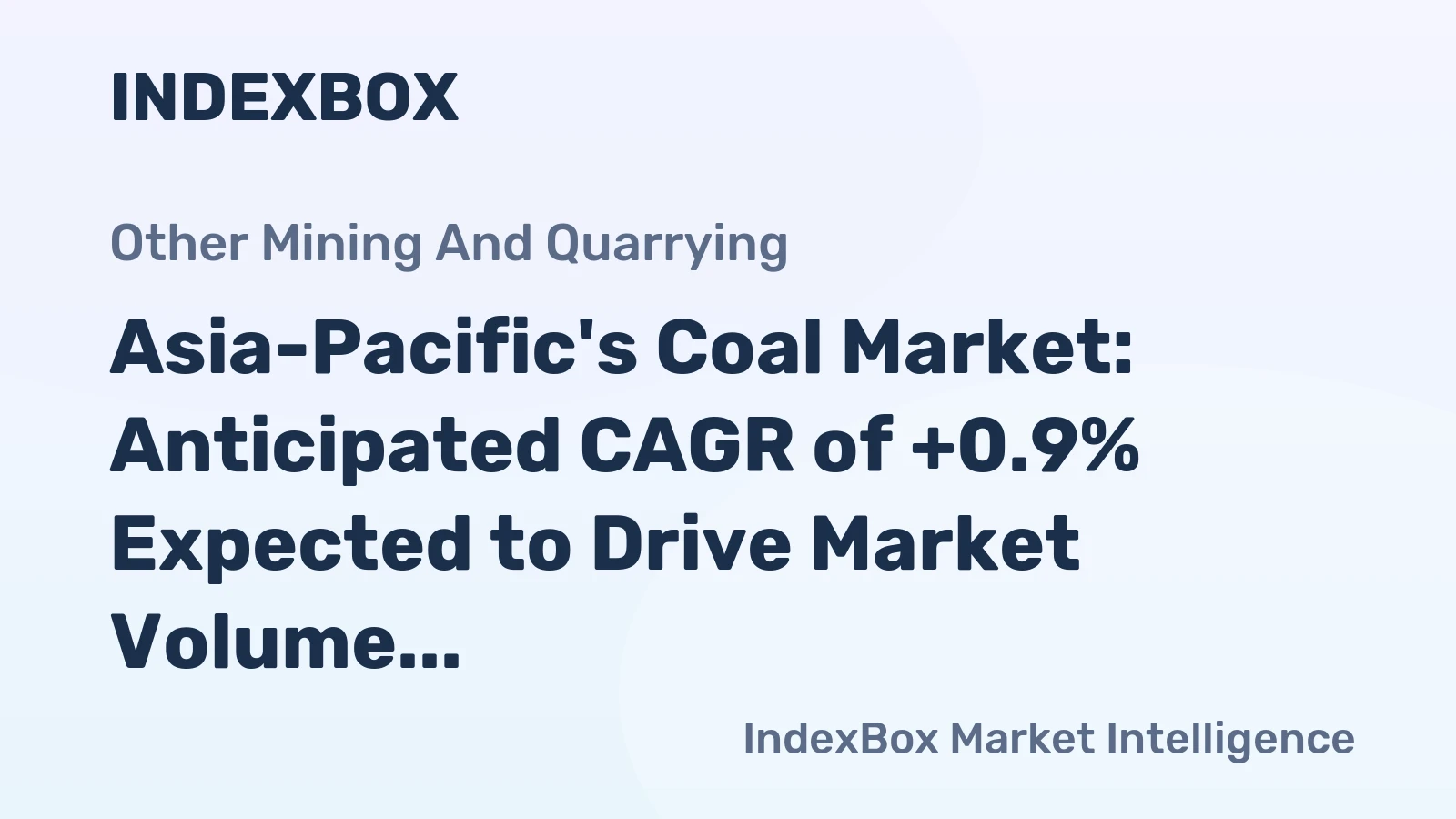 Asia-Pacific's Coal Market: Anticipated CAGR of +0.9% Expected to Drive Market Volume to 7,592M Tons by 2035